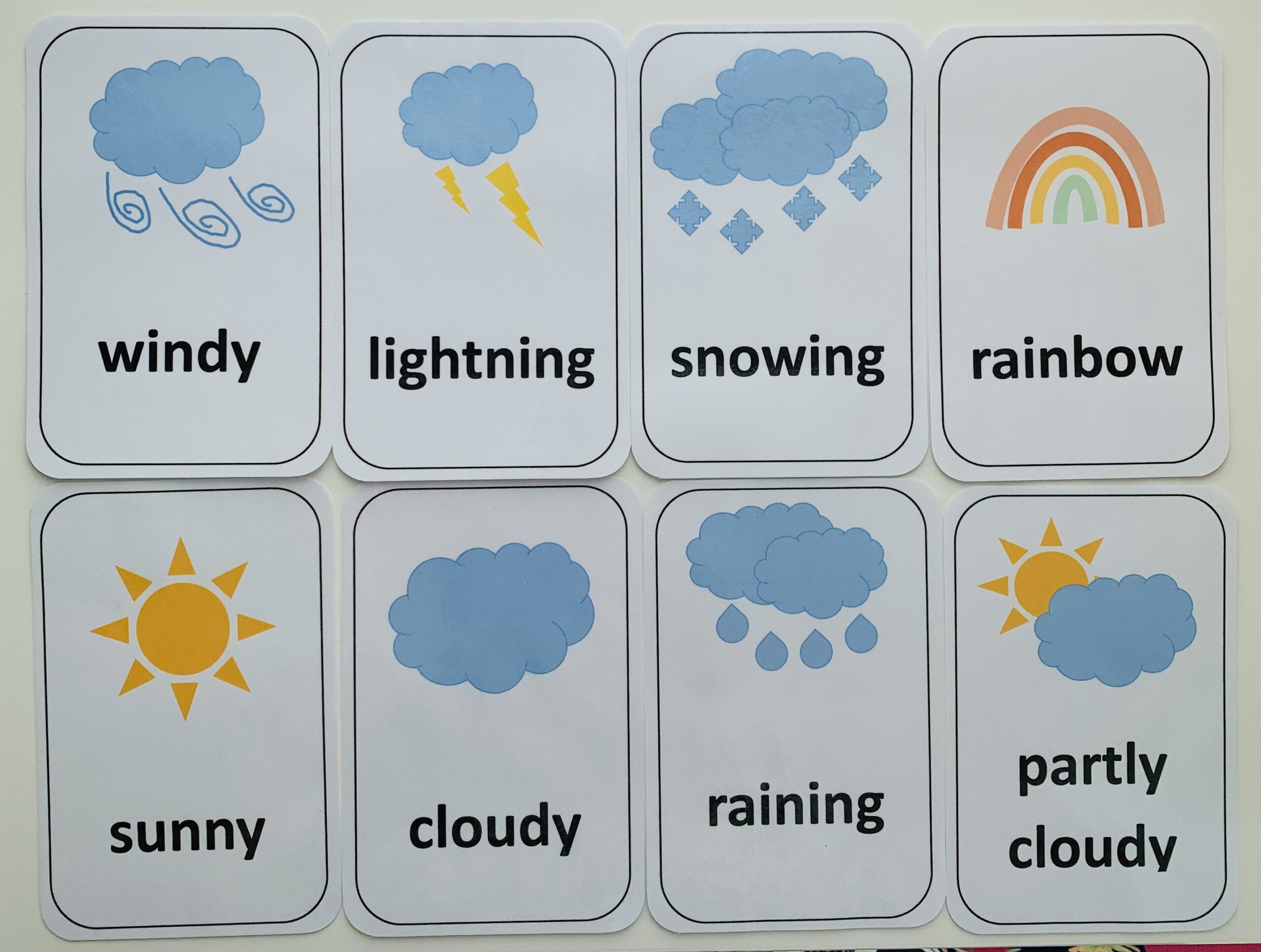 Weather Pattern Flashcards Set - 8pk - Crafted Canadian Inc.