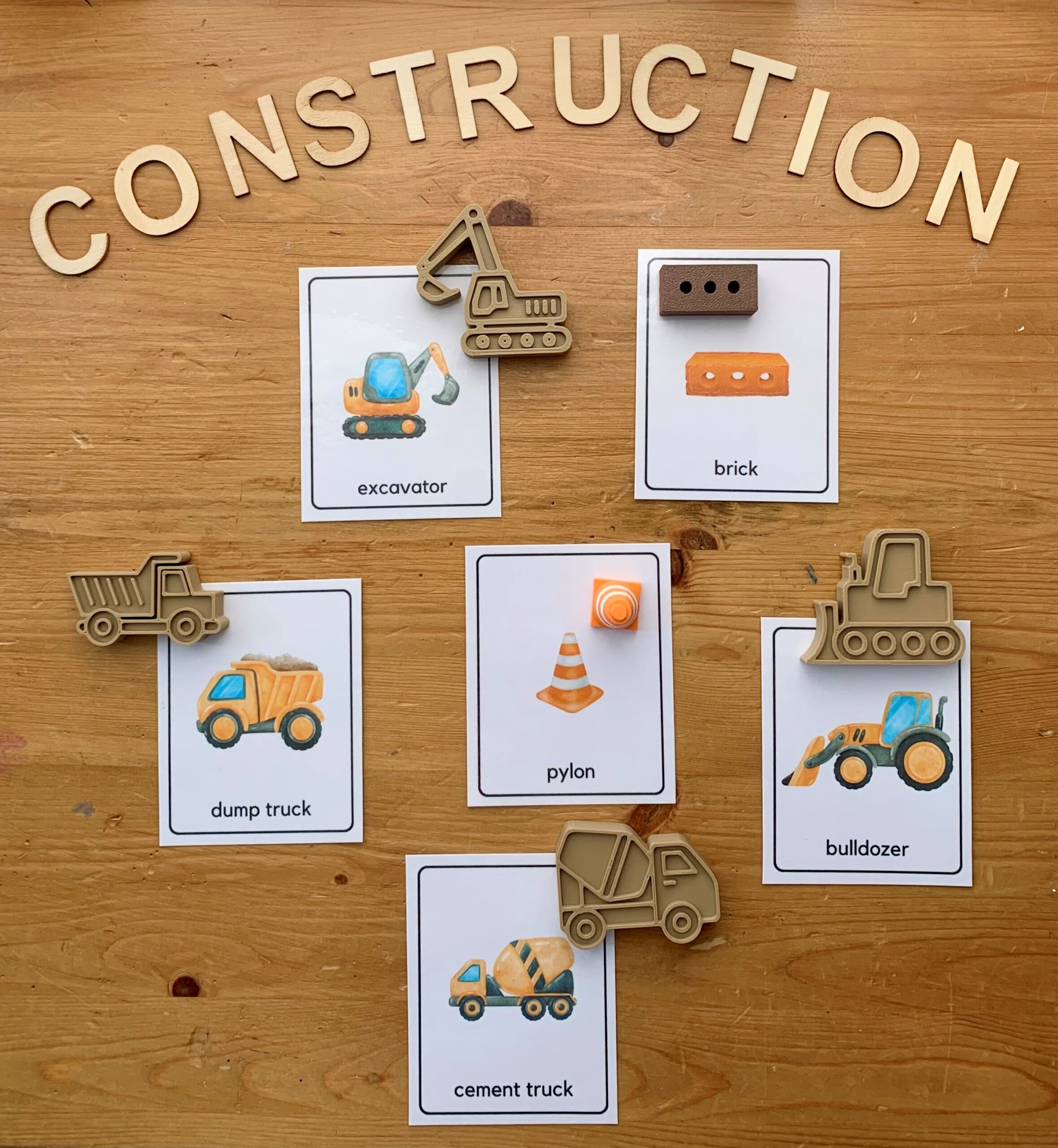 All About Construction Set with Black and White Flashcards - Crafted ...