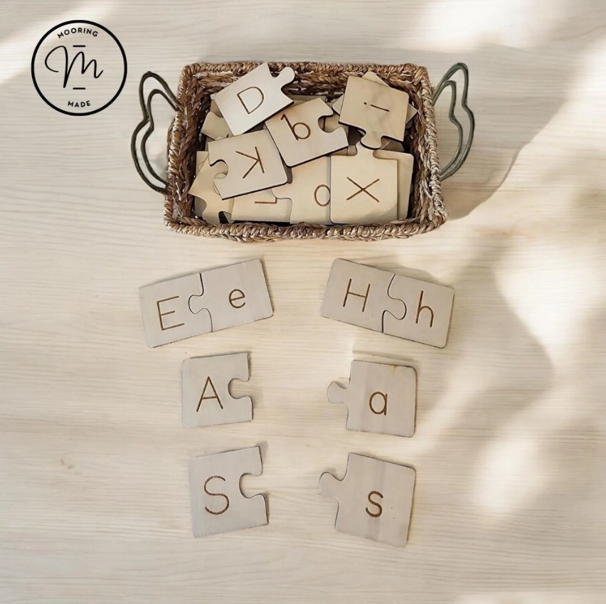 Uppercase and Lowercase Alphabet Match Puzzle - Crafted Canadian Inc.
