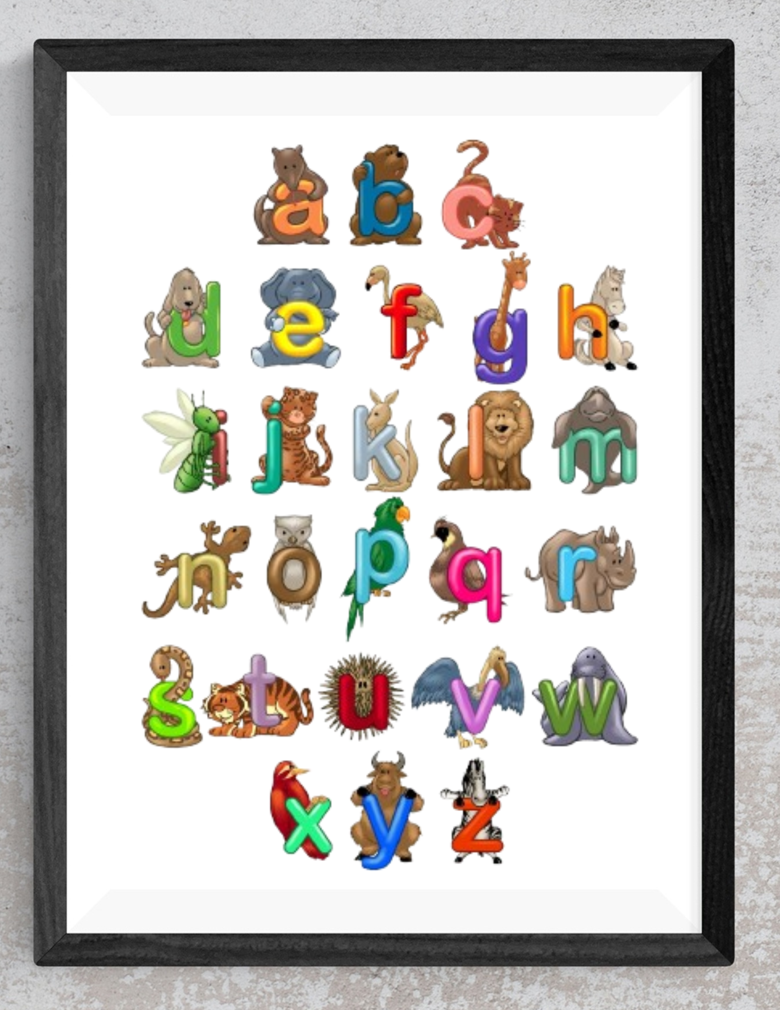 Animals Alphabet Chart | Digital Download - Crafted Canadian Inc.