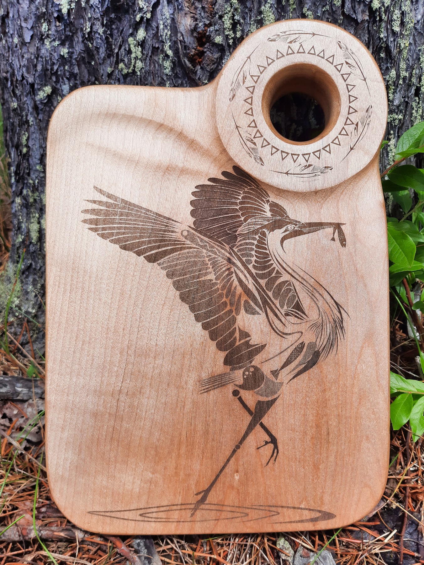 'Heron Dance' wooden cutting board/charcuterie board - Crafted Canadian ...
