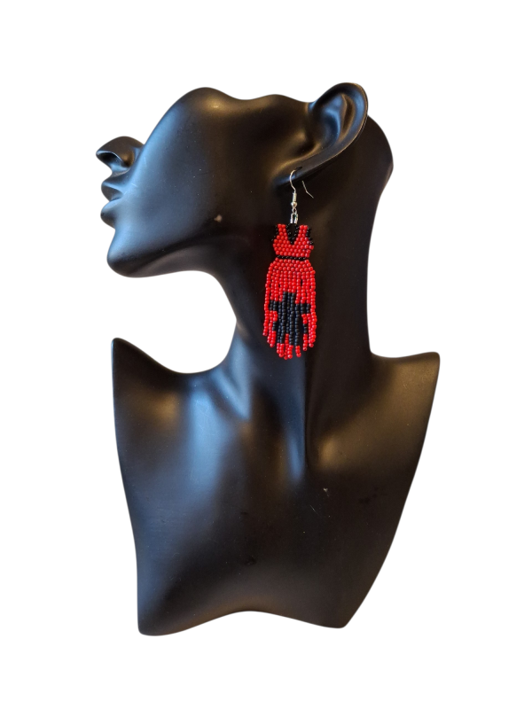 MMIWG Beaded Earrings ~ Handmade Red Dress Fringe in First Nations ...